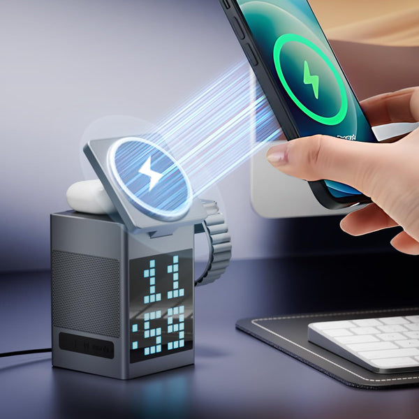 Multi-functional 6-in-1 magnetic Bluetooth audio wireless charger Magn ...